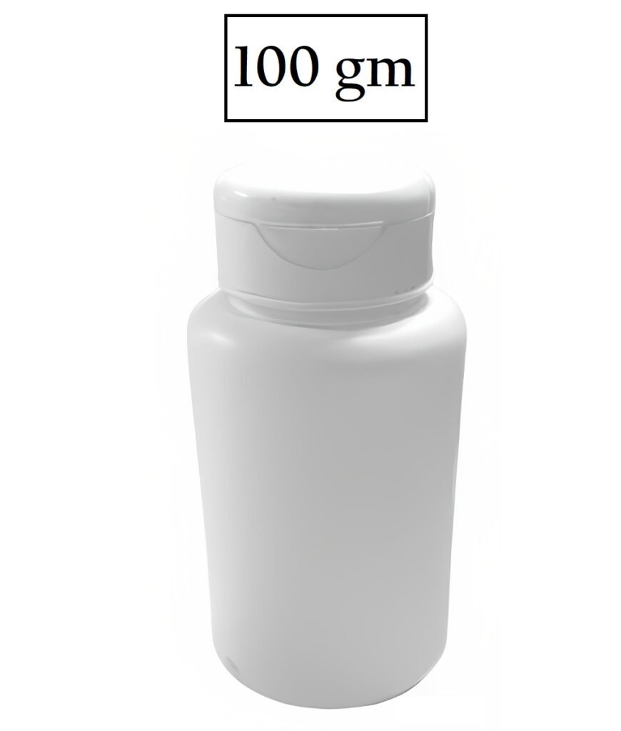 100 gm White Tablet HDPE Material Container – Mcpipwala