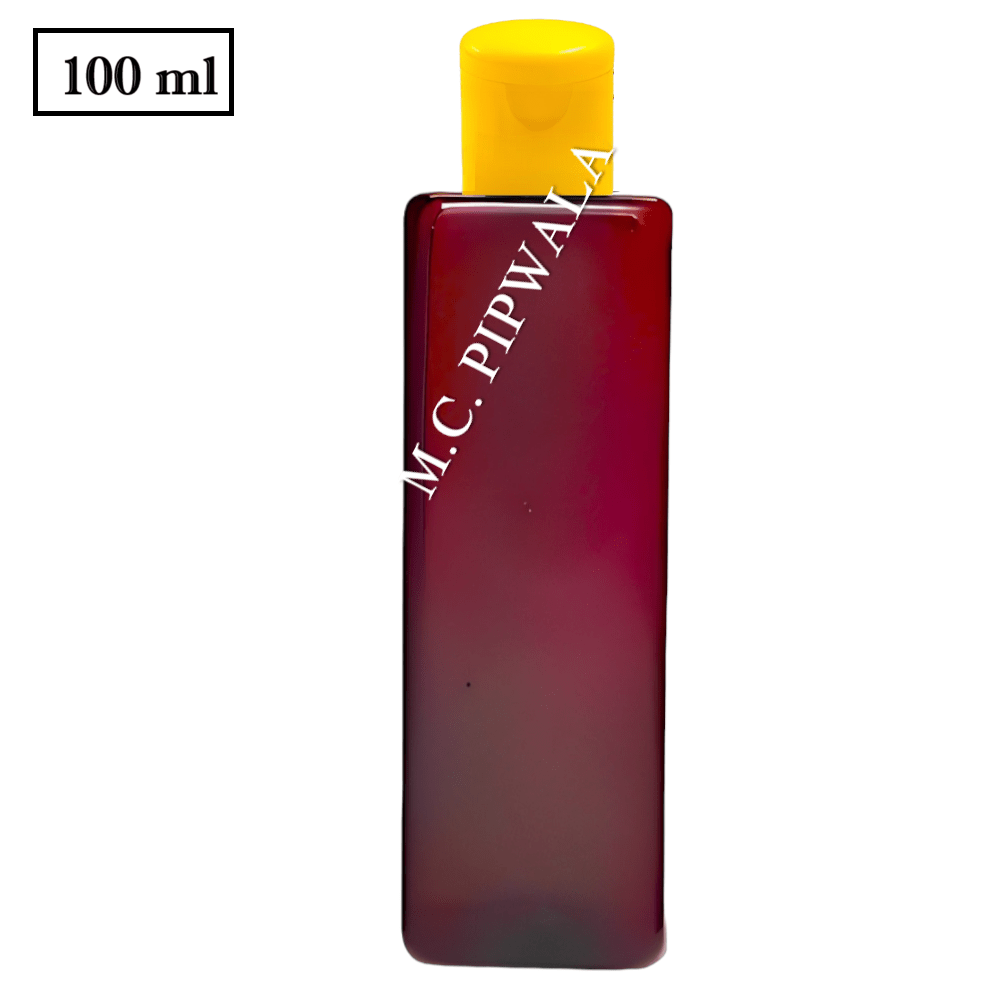 100 ml Amber bottle (Square flip-top cap bottle) – Mcpipwala
